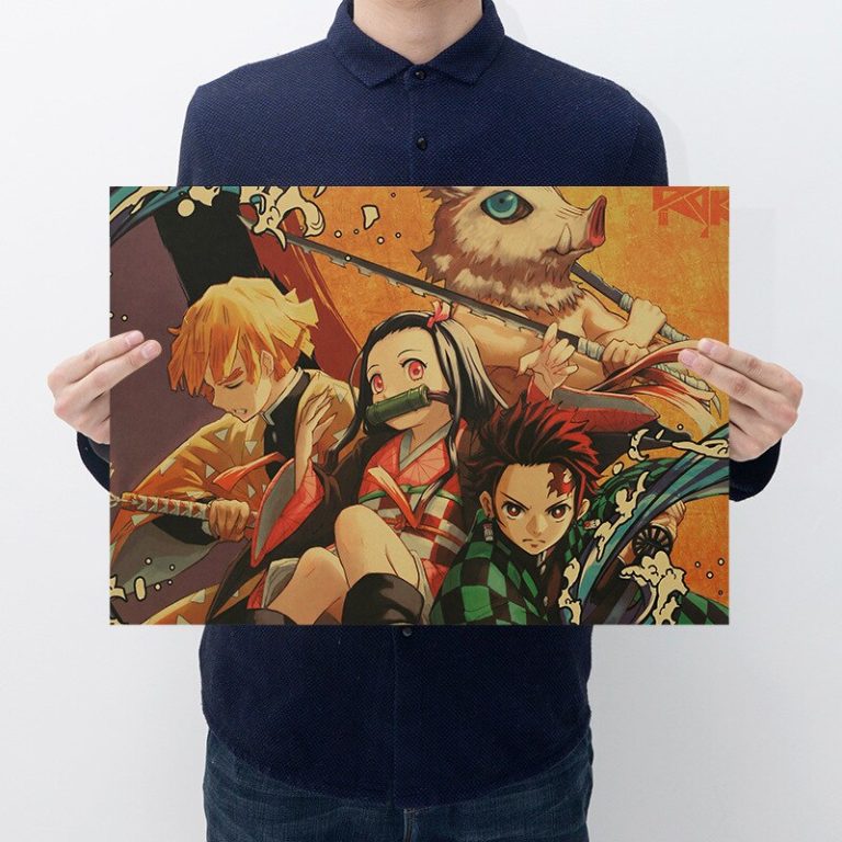 Classic Anime Demon Slayer Cartoon Character Poster | Anime Posters Mall