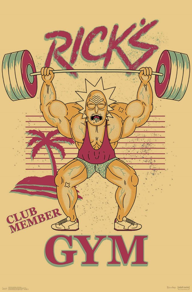 Strong Rick Cartoon Rick And Morty Poster | Anime Posters Mall