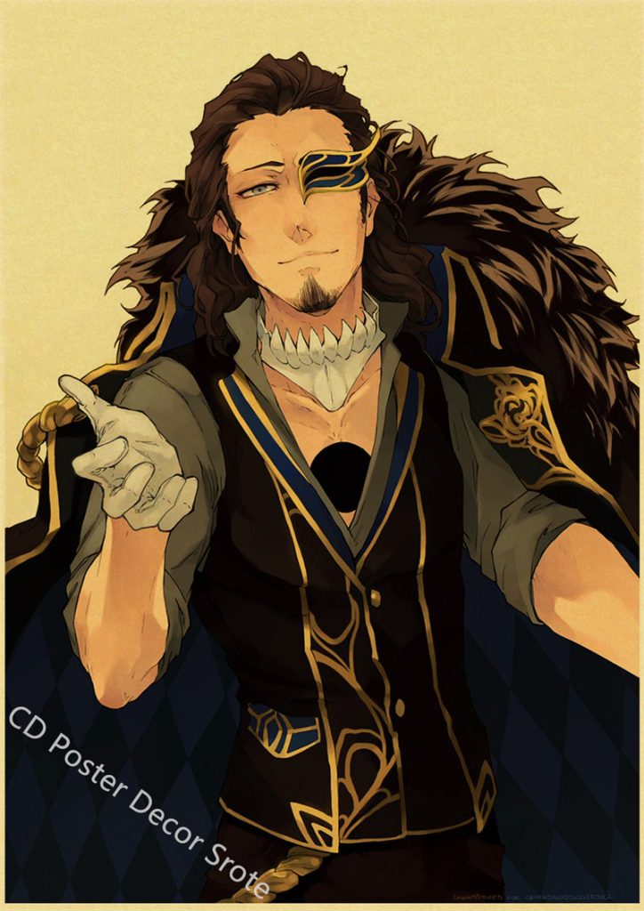 Kyoraku Shunsui Bleach Retro Poster | Anime Posters Mall