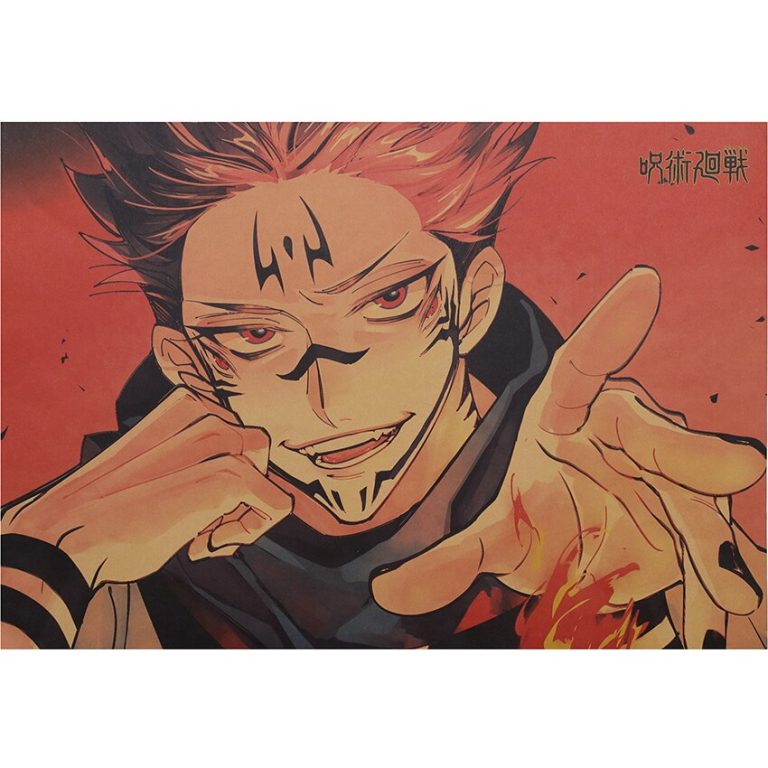 Sukuna Jujutsu Kaisen Kraft Paper Posters | Anime Posters Mall